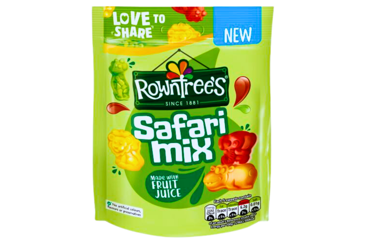 Rowntree's - Safari Mix - Assorted Fruit Flavoured Jellies - 115g - Best Before it's Gone Ltd